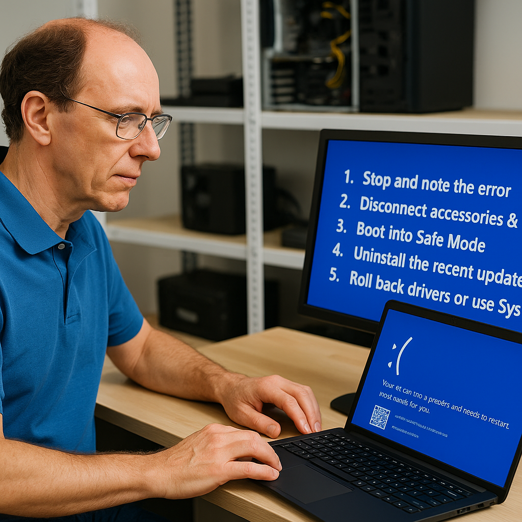 Windows Update → Blue Screen (Safe Steps)
